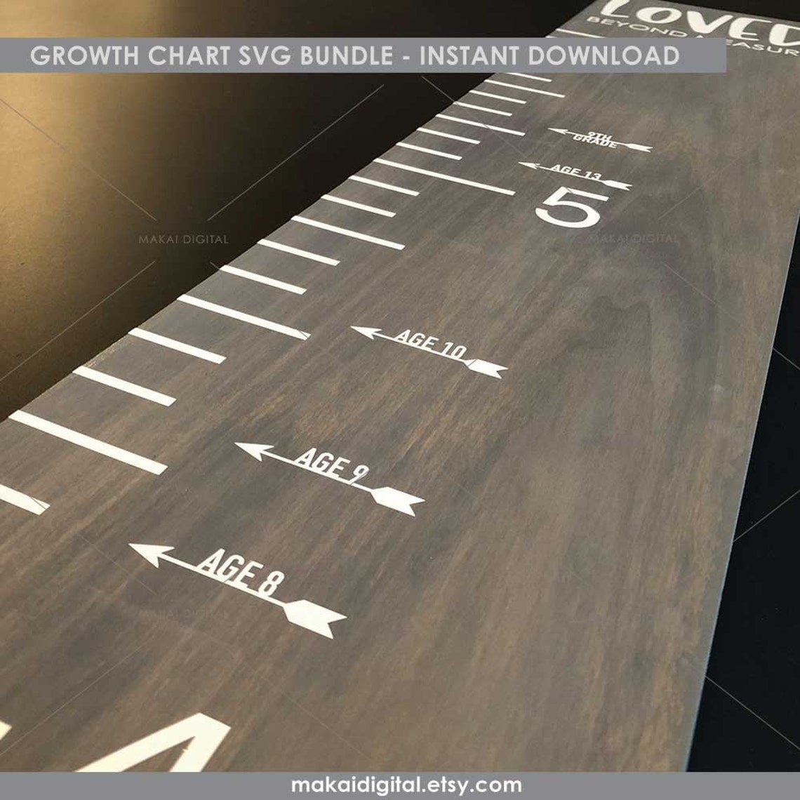 DIY Growth Chart | Loved Beyond Measure Growth Chart SVG | Growth Chart ...