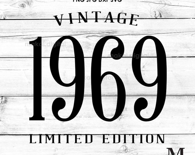 Vintage 1969 SVG Digital Download Svg, Dxf, Png, Jpg - Etsy