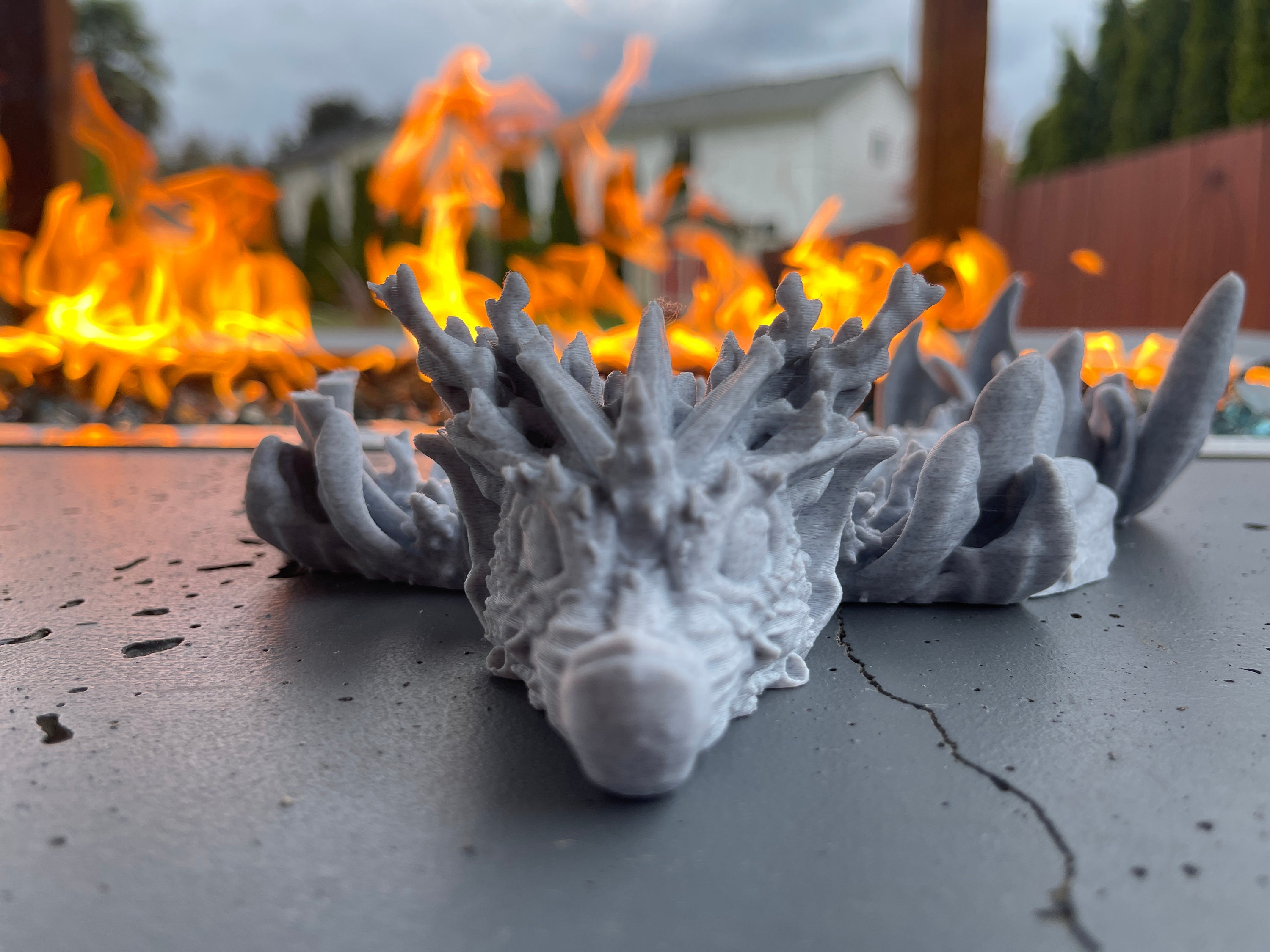 Coral Reef Dragon - 3D Printed Articulating Fidget Toy 19" Long! - Etsy