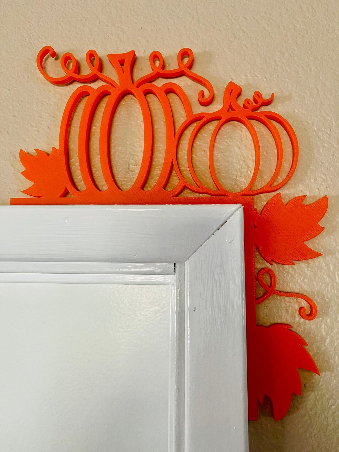 Harvest Splendor 3D Printed Pumpkin Door Frame Decor - Embrace the ...