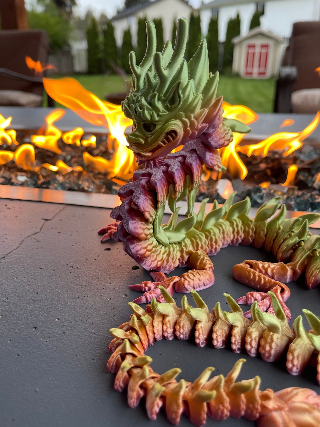 3D Printed Imperial Dragon - 27" Long Flexi Articulated Dragon! - Etsy