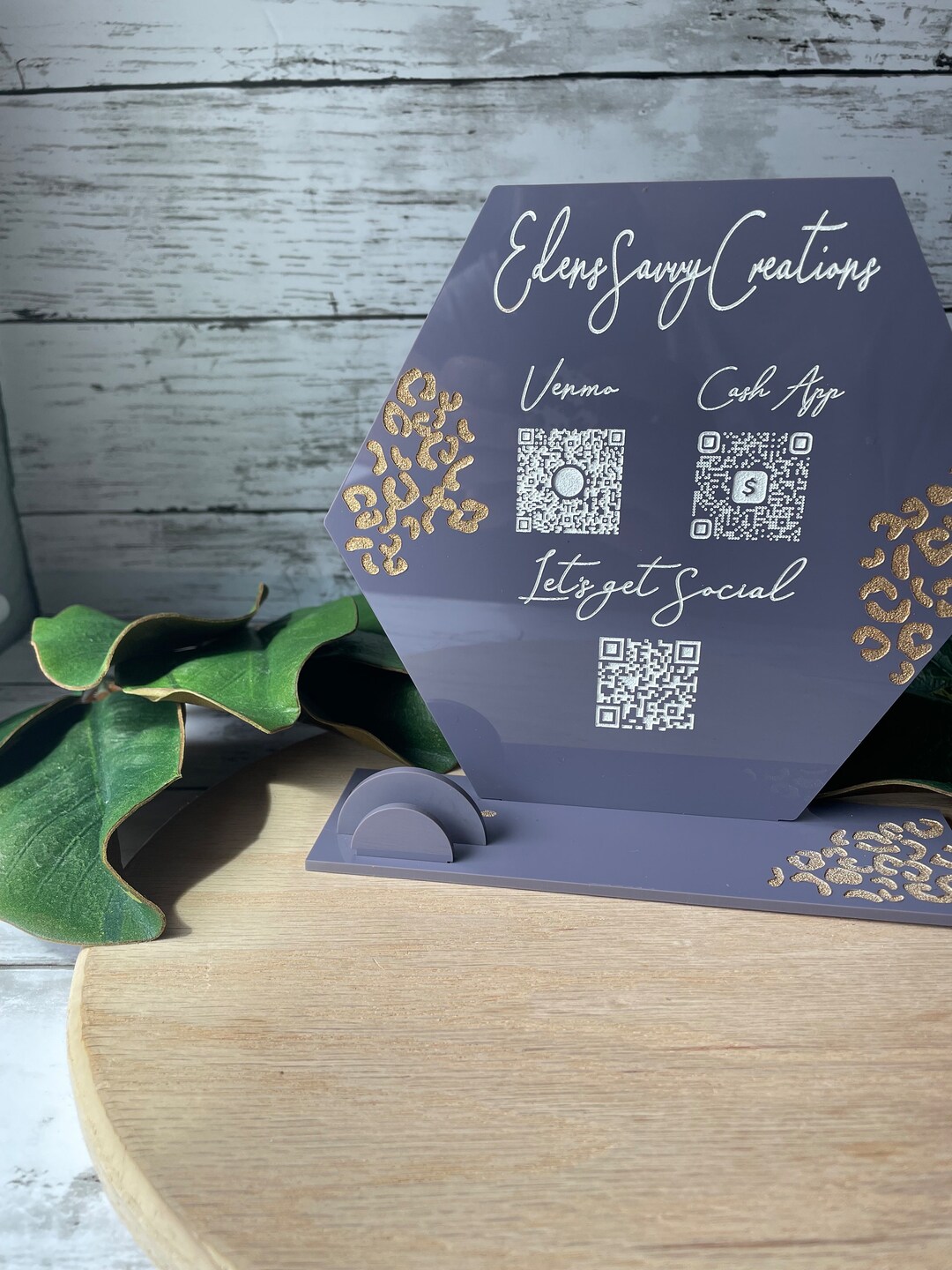 Multi QR Code Business Sign, Social Media Sign , QR Code Business Sign ...