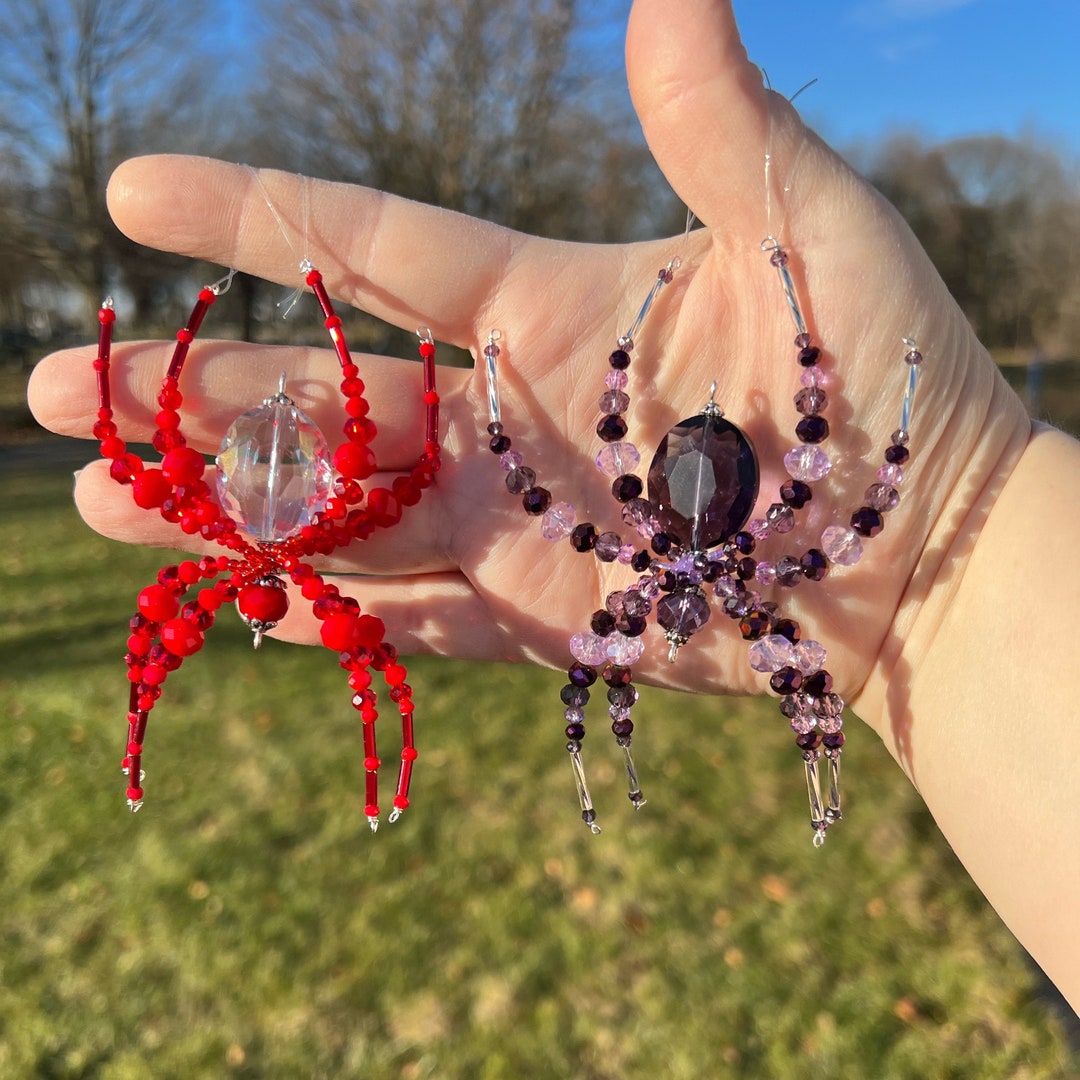 Jeweled Christmas Spider, Handmade Crystal Spider Ornament - Etsy