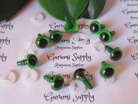9mm Green Color Round Safety Eyes With Black Pupils With | Etsy