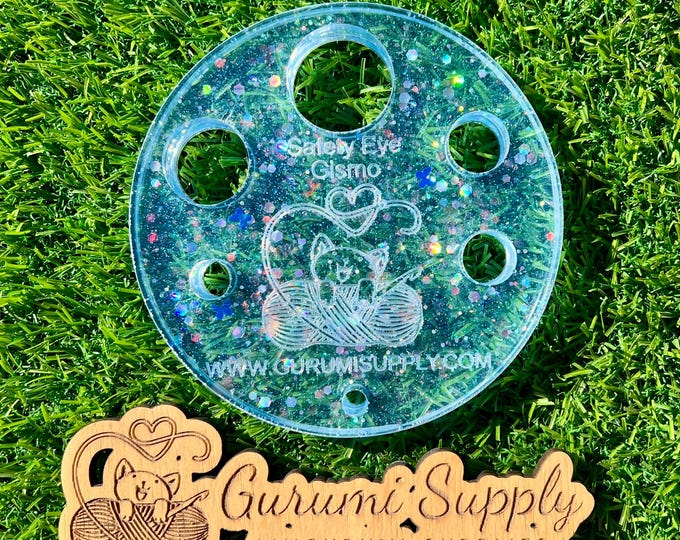 Safety Eye Gismo - Blue Butterflies Glitter - Circle - Safety Eye Tool ...