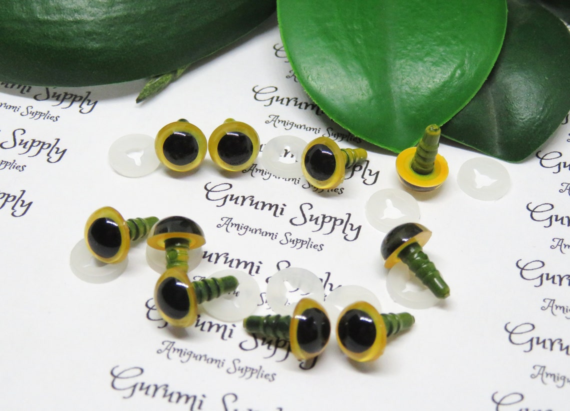 9mm Yellow Color Round Safety Eyes With Black Pupils With - Etsy