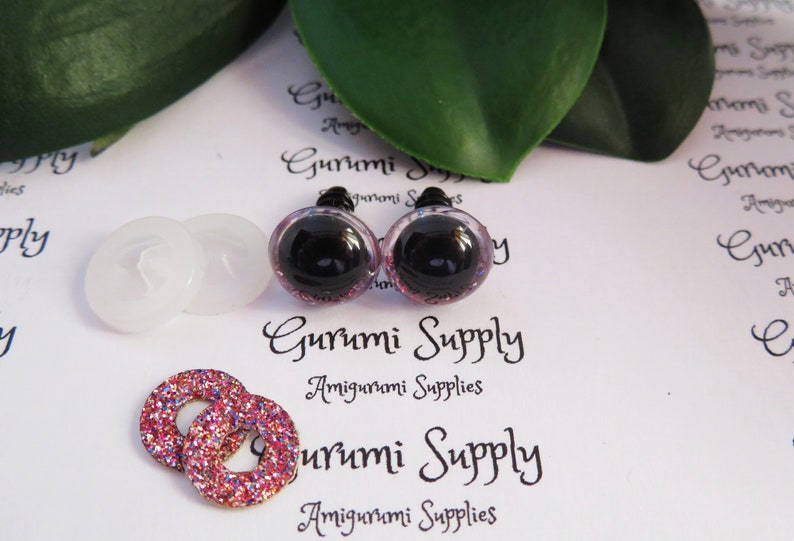 12mm Clear Round Plastic Safety Eyes With a Red Sparkle - Etsy