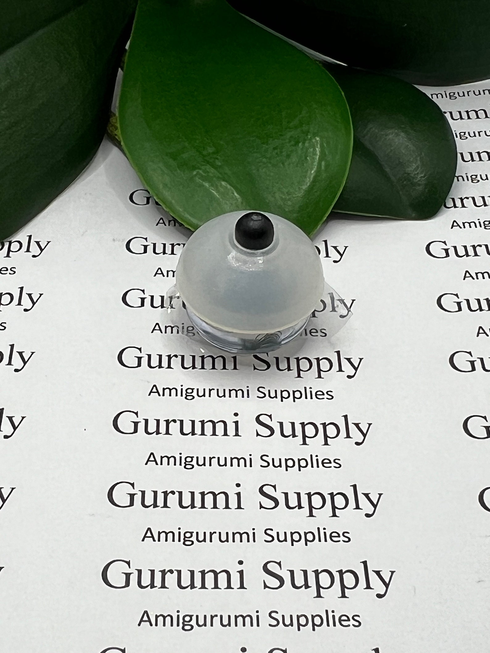 20mm Clear Trapezoid Plastic Safety Eyes With a Raspberry Glitter Non ...