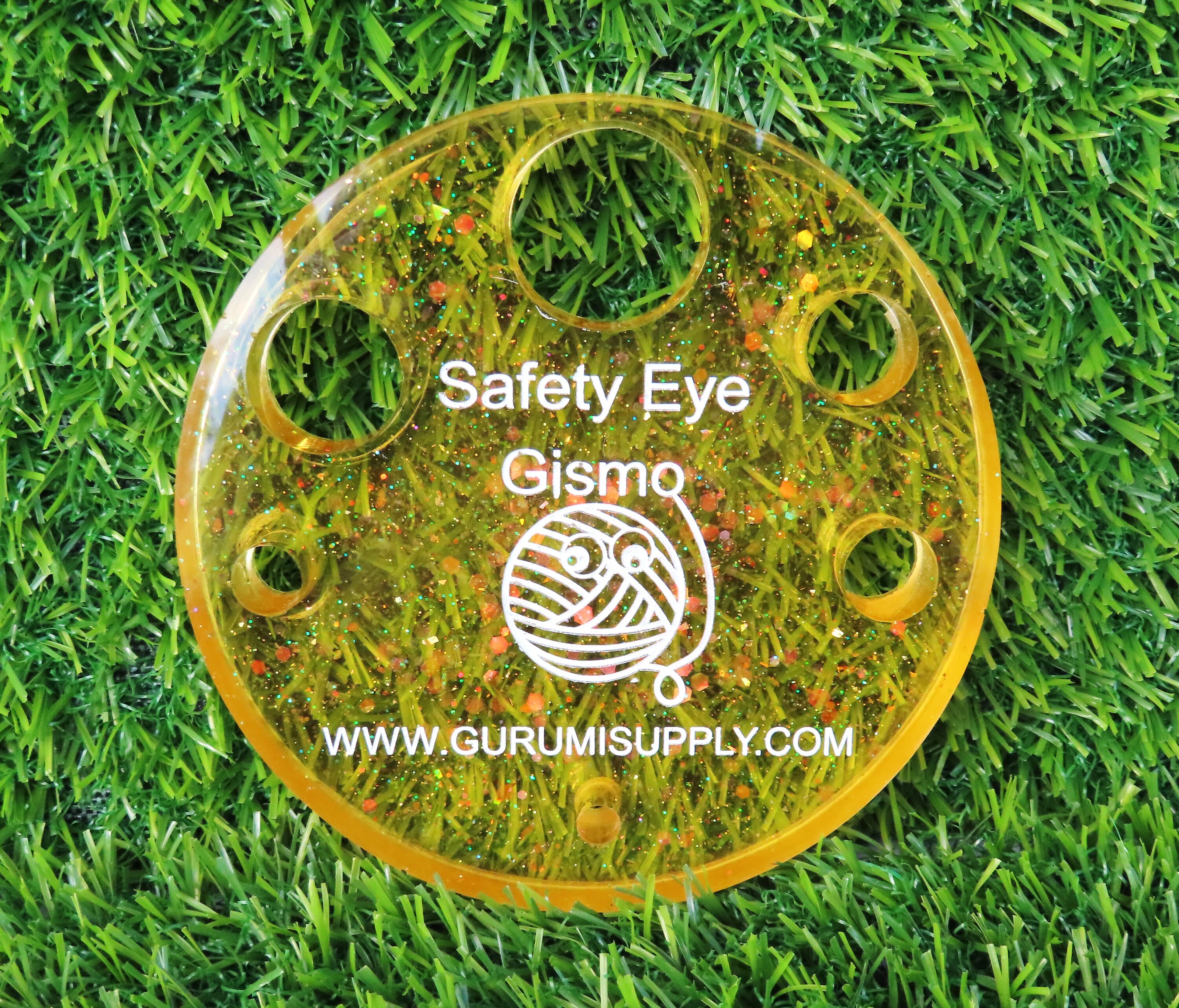 Safety Eye Gismo Yellow Lemon with Glitter - Circle - Round - Safety ...