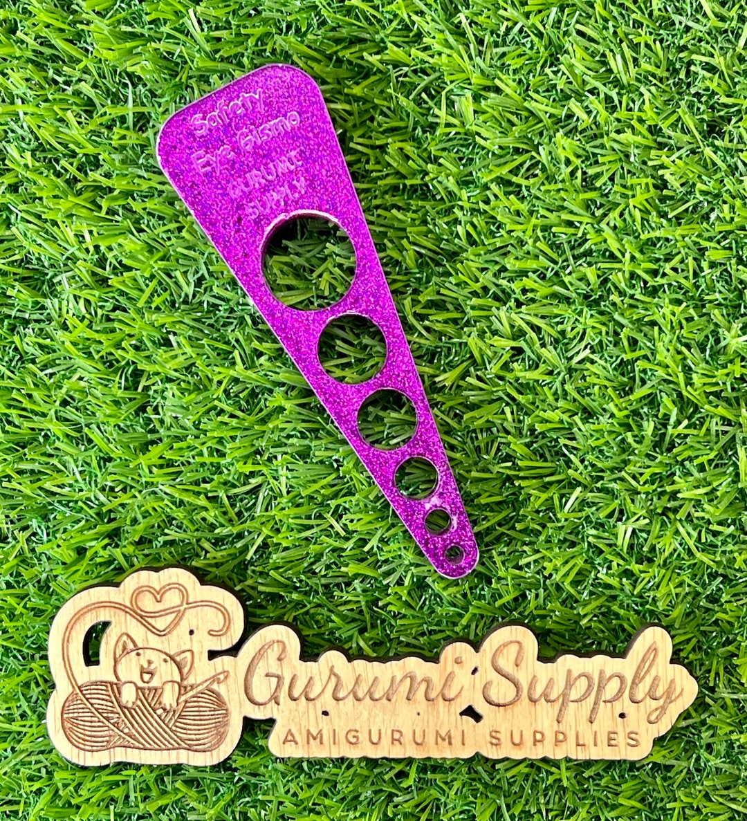 Safety Eye Gismo Purple Glitter Triangle Safety Eye Tool Safety Eye Jig ...