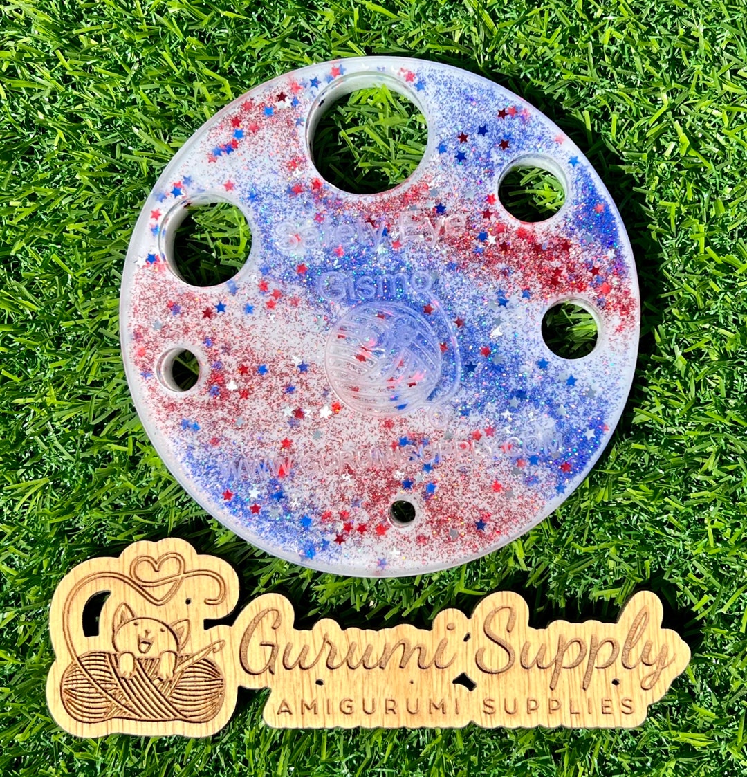 Safety Eye Gismo - Patriotic Stars and Stripes Glitter - Circle ...