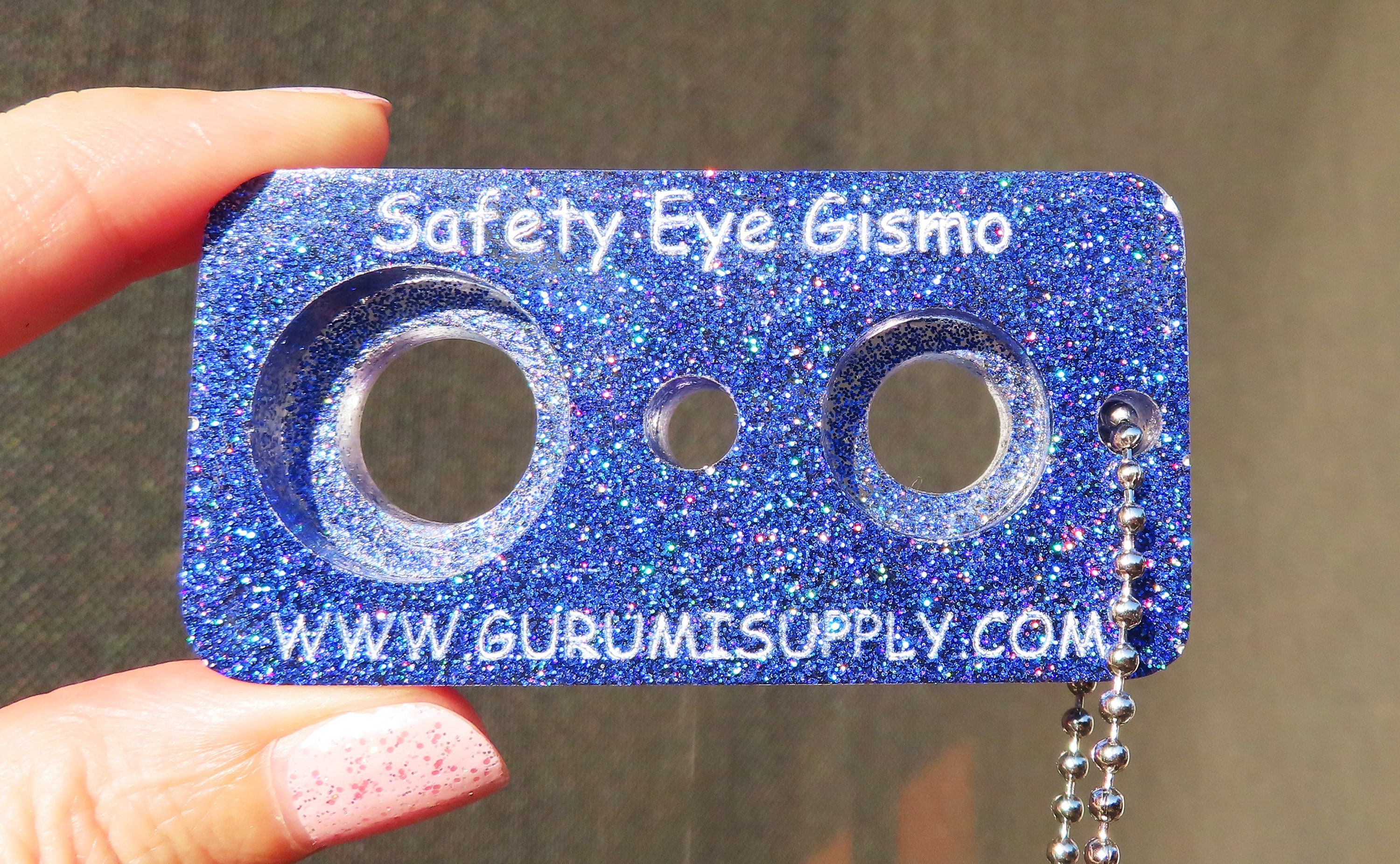 Safety Eye Gismo Dark Blue Fine Glitter - Keychain - Safety Eye Tool ...