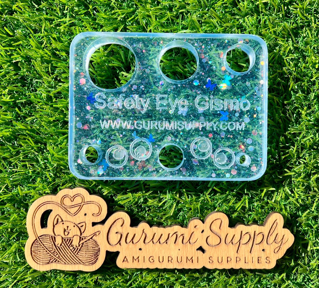 Safety Eye Gismo - Blue Butterflies Glitter - Rectangle - Safety Eye ...