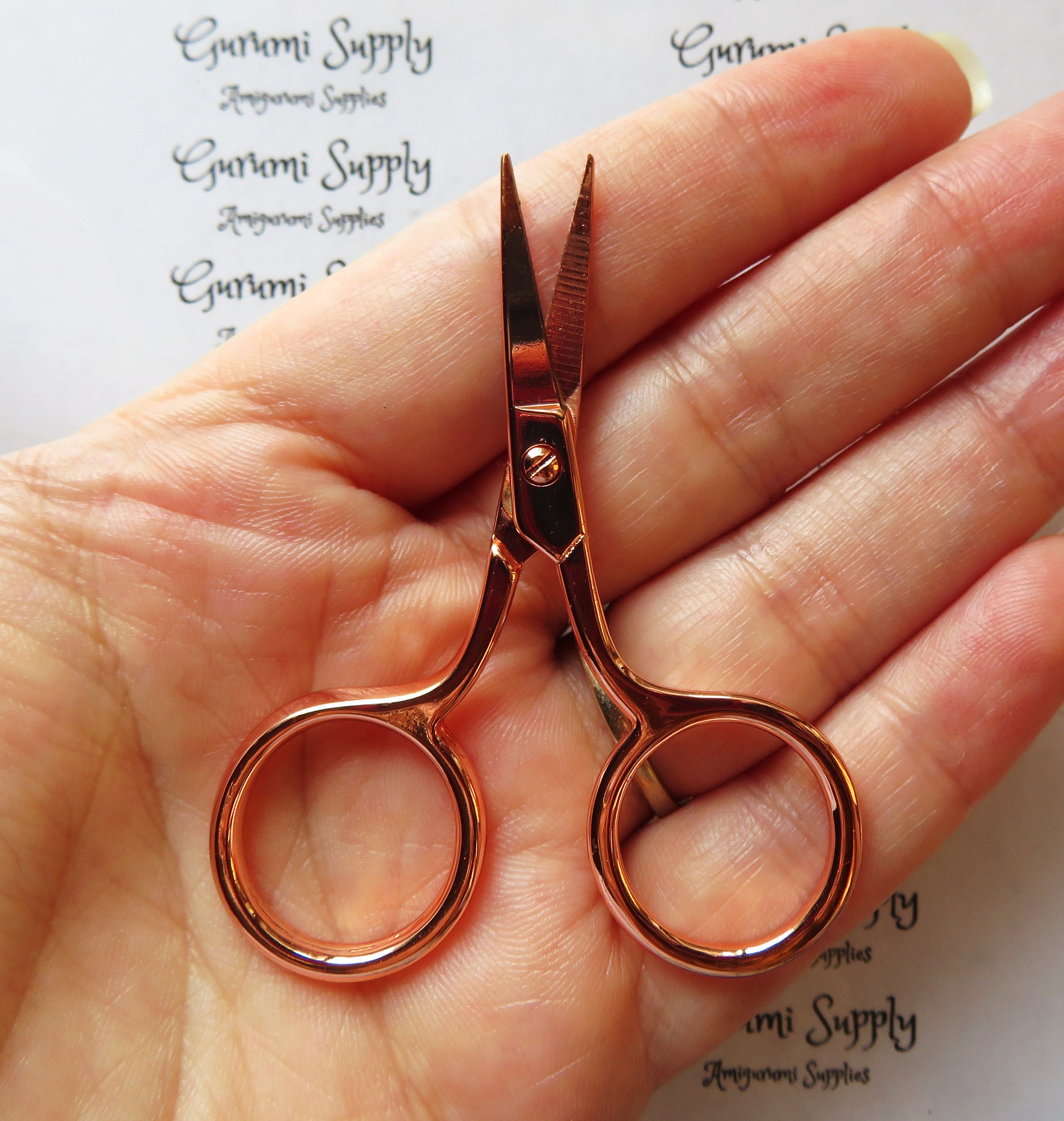 Mini Stainless Steel Scissors – Rose Gold Color – Travel Size – Cutting ...