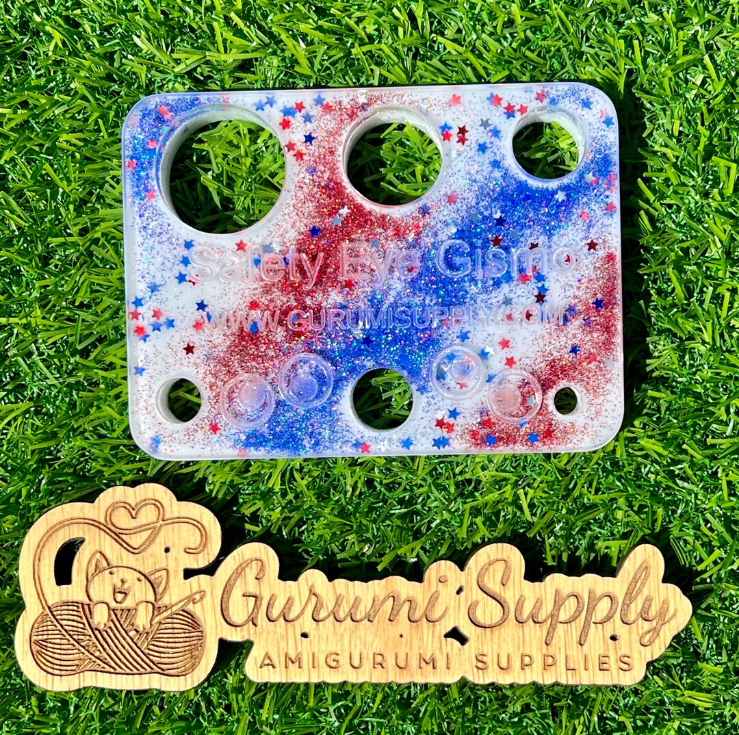 Safety Eye Gismo Patriotic Stars and Stripes Glitter- Rectangle ...