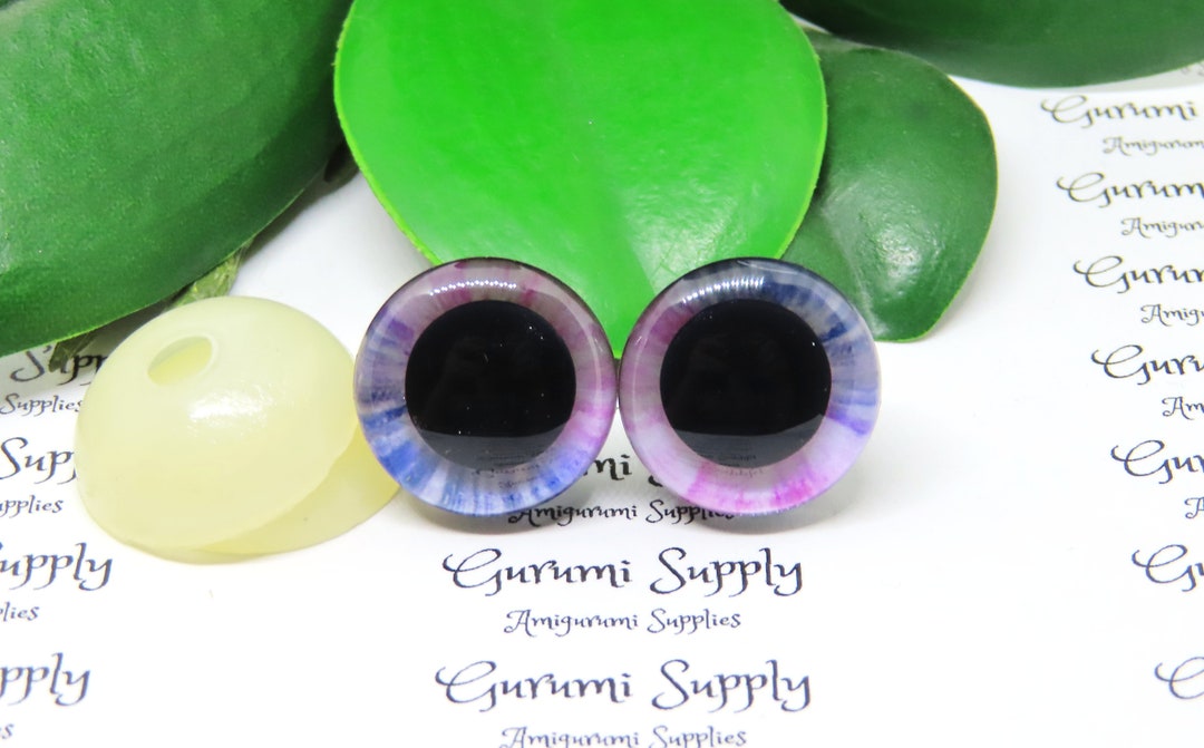 20mm Purple-pink Iris 3D Style Trapezoid Safety Eyes and Washers: 1 ...