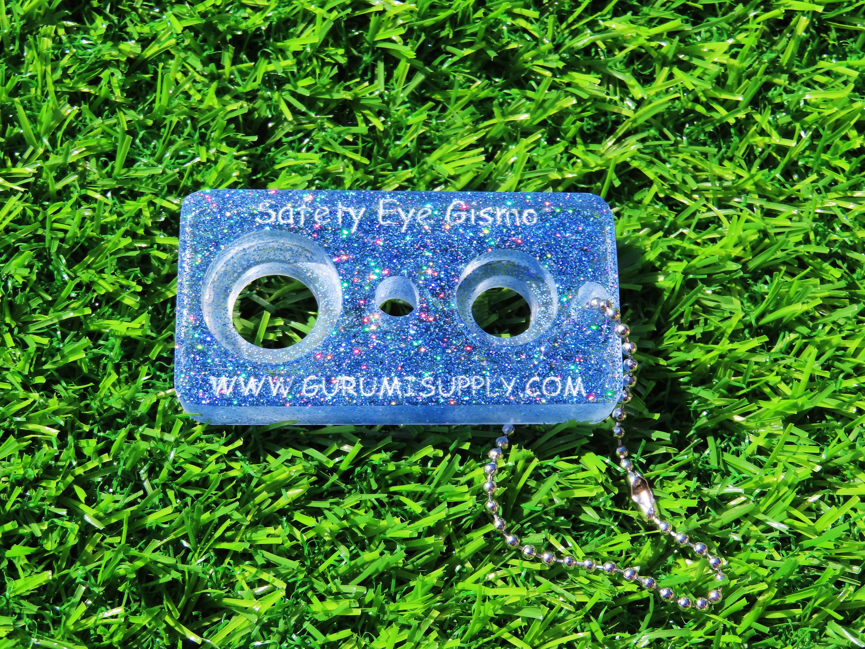 Safety Eye Gismo Holographic Blue Fine Glitter - Keychain - Safety Eye ...