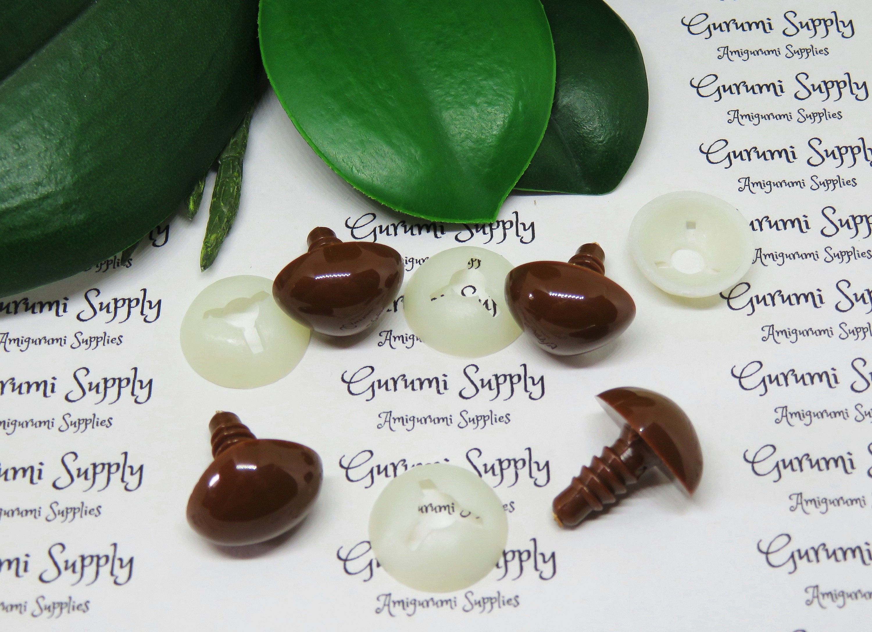 18mm Solid Brown Safety Noses with Washers - 4 ct - Craft Nose ...