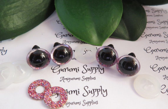 12mm Clear Round Plastic Safety Eyes With a Red Sparkle | Etsy