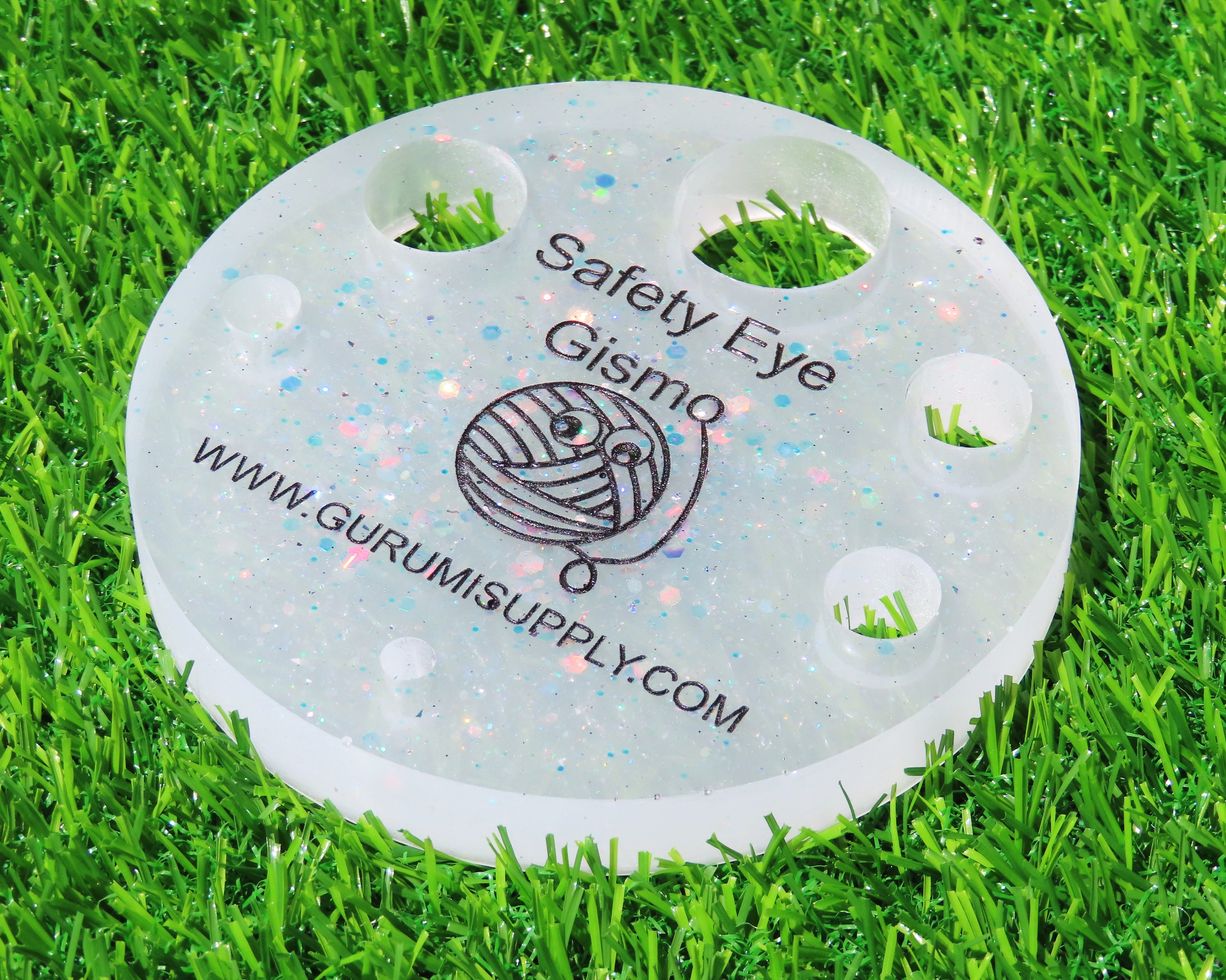 Safety Eye Gismo Coconut White with Glitter - Circle - Round - Safety ...