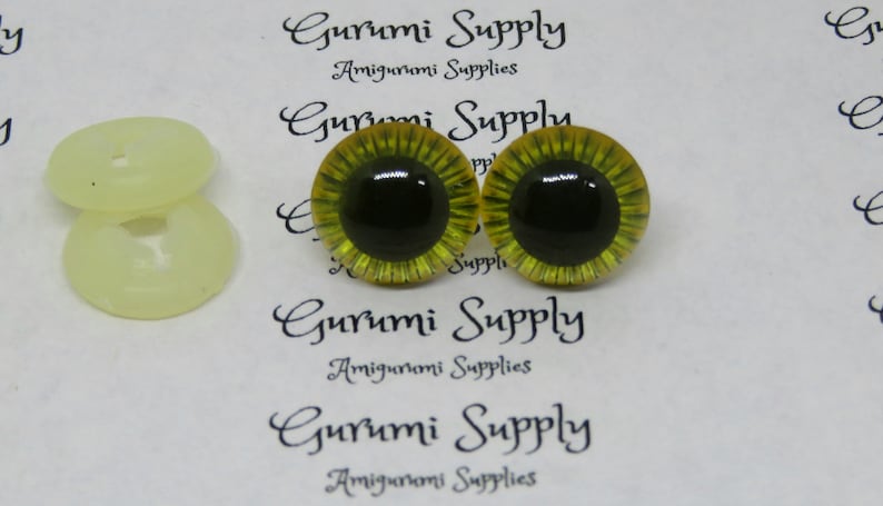 13mm Yellow Textured Iris Safety Eyes Round Eye With Washer | Etsy