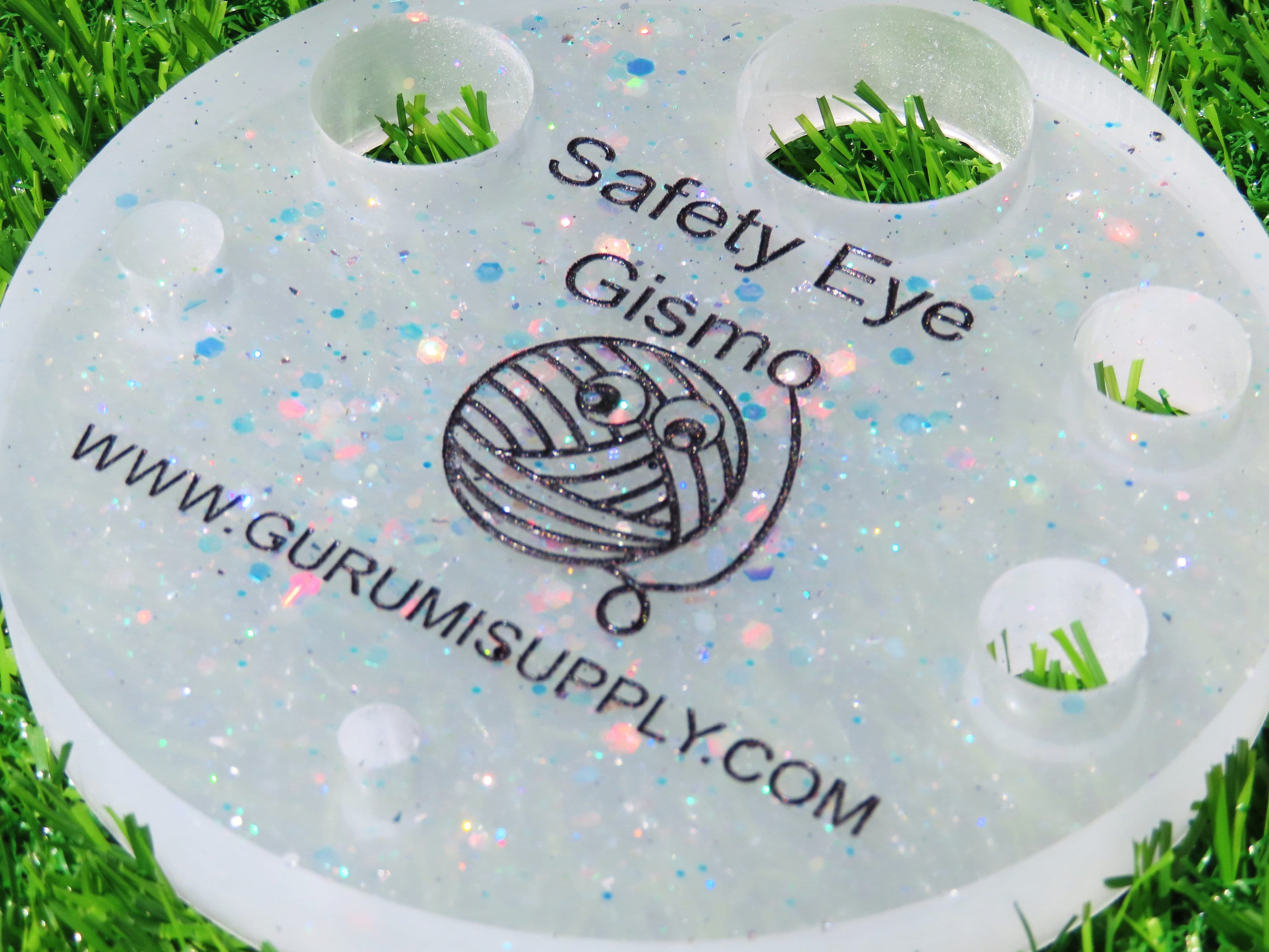 Safety Eye Gismo Coconut White with Glitter - Circle - Round - Safety ...