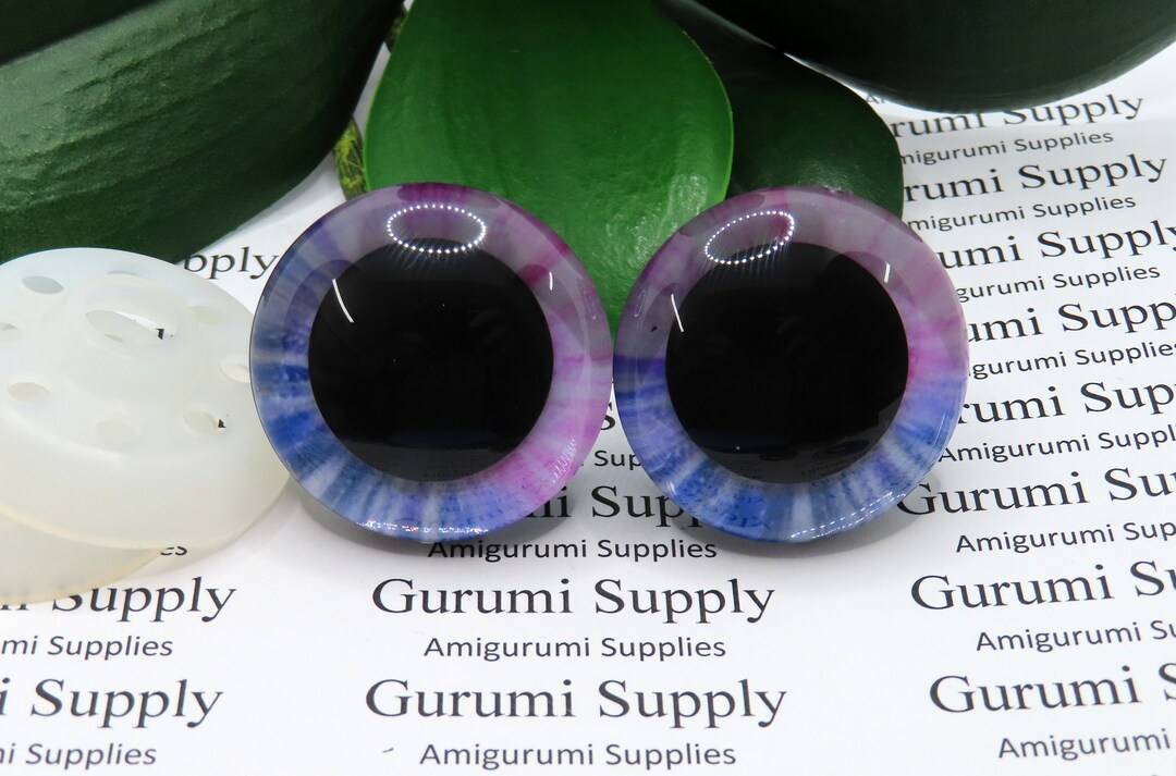 35mm Purple-pink Iris 3D Style Trapezoid Safety Eyes and Washers: 1 ...
