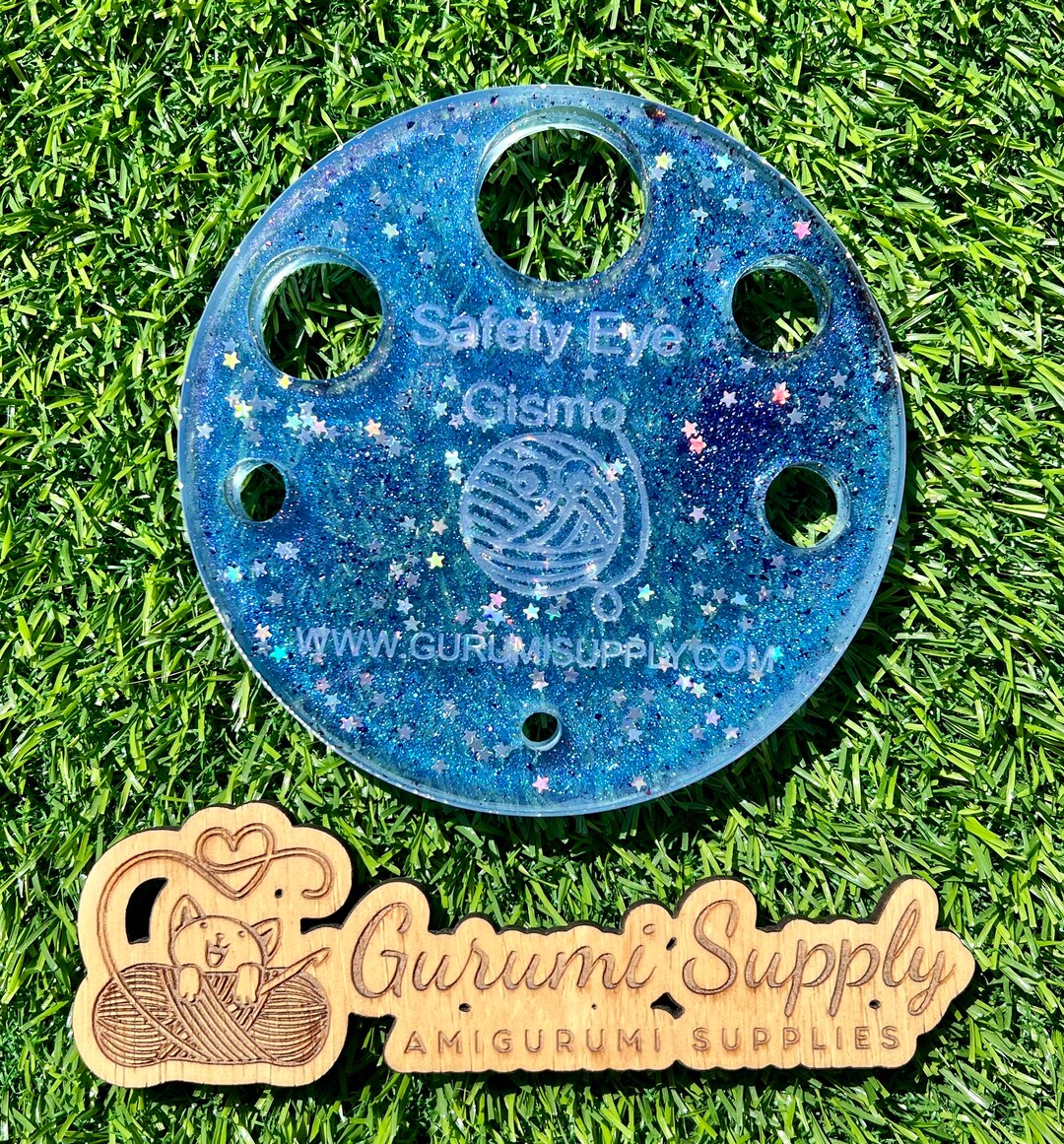 Safety Eye Gismo Dk Blue Star Glitter Circle Round Safety Eye Tool ...