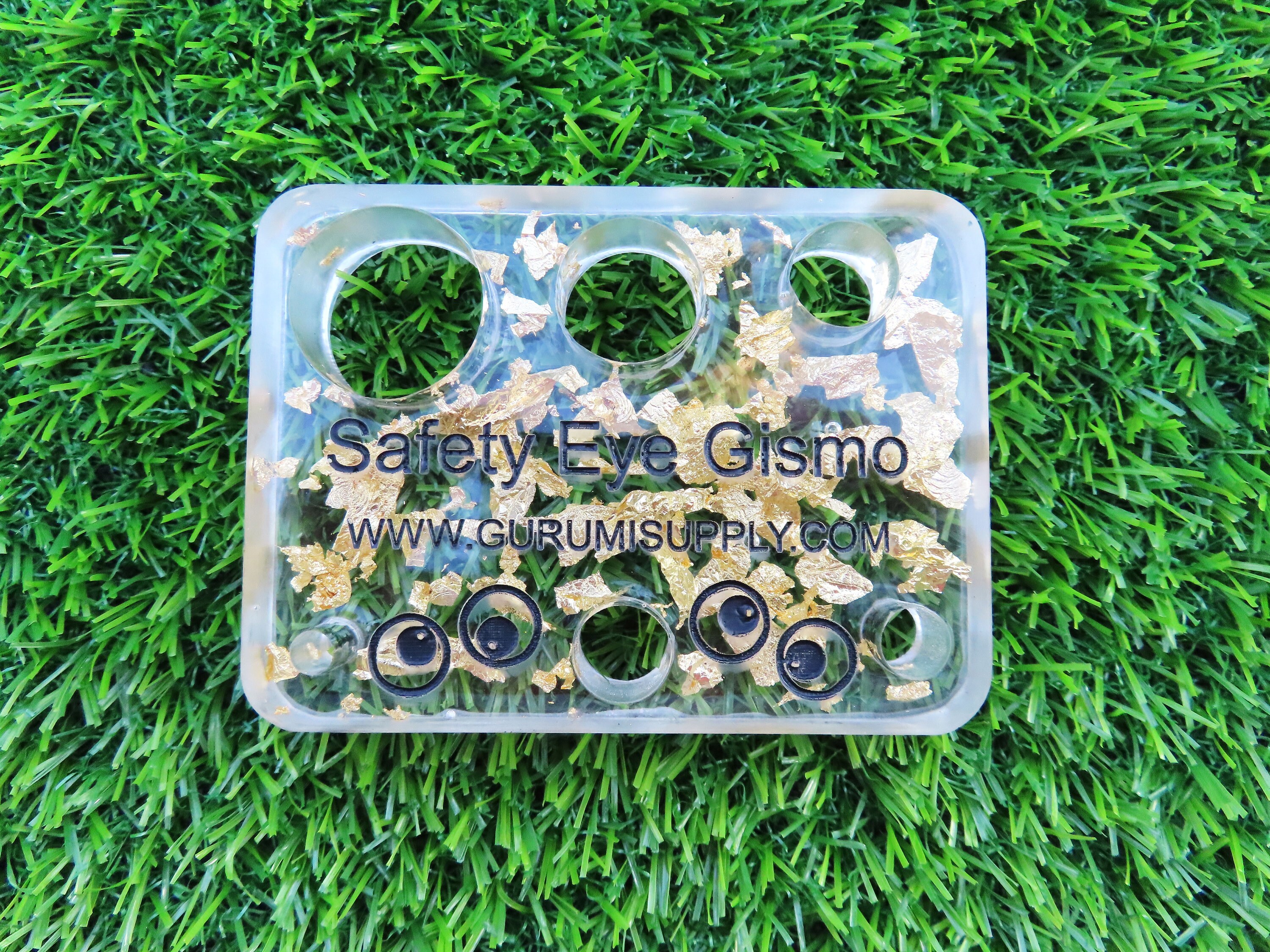 Safety Eye Gismo Clear with Gold Flake - Rectangle - Safety Eye Tool ...