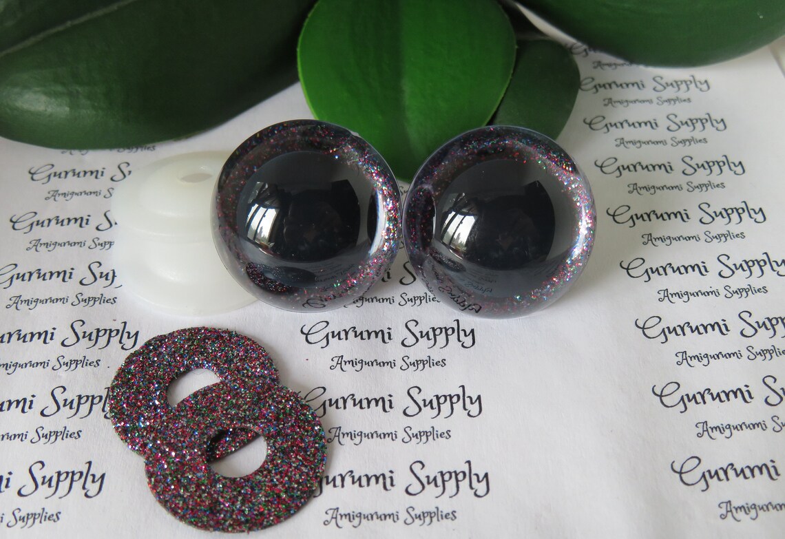 30mm Clear Round Plastic Safety Eyes With a Dark Sparkle | Etsy