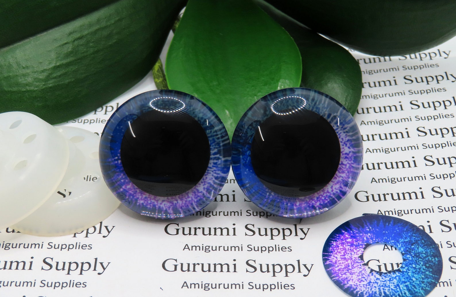 35mm Blue Purple Iris 3D Style Trapezoid Safety Eyes and Washers: 1 ...