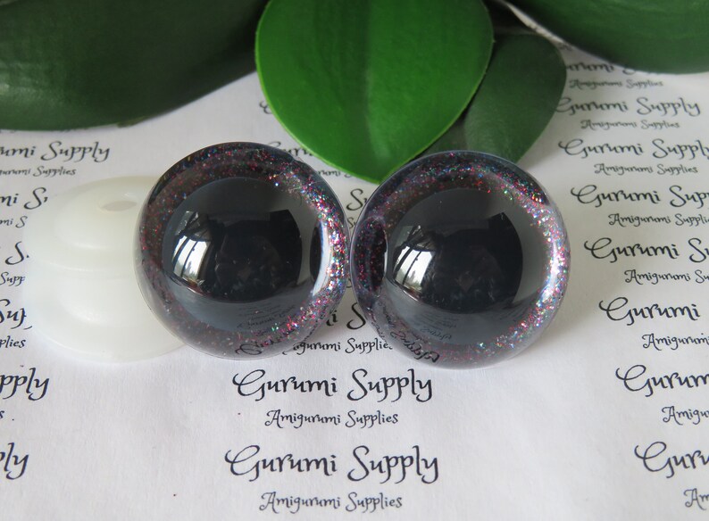 30mm Clear Round Plastic Safety Eyes With a Dark Sparkle | Etsy