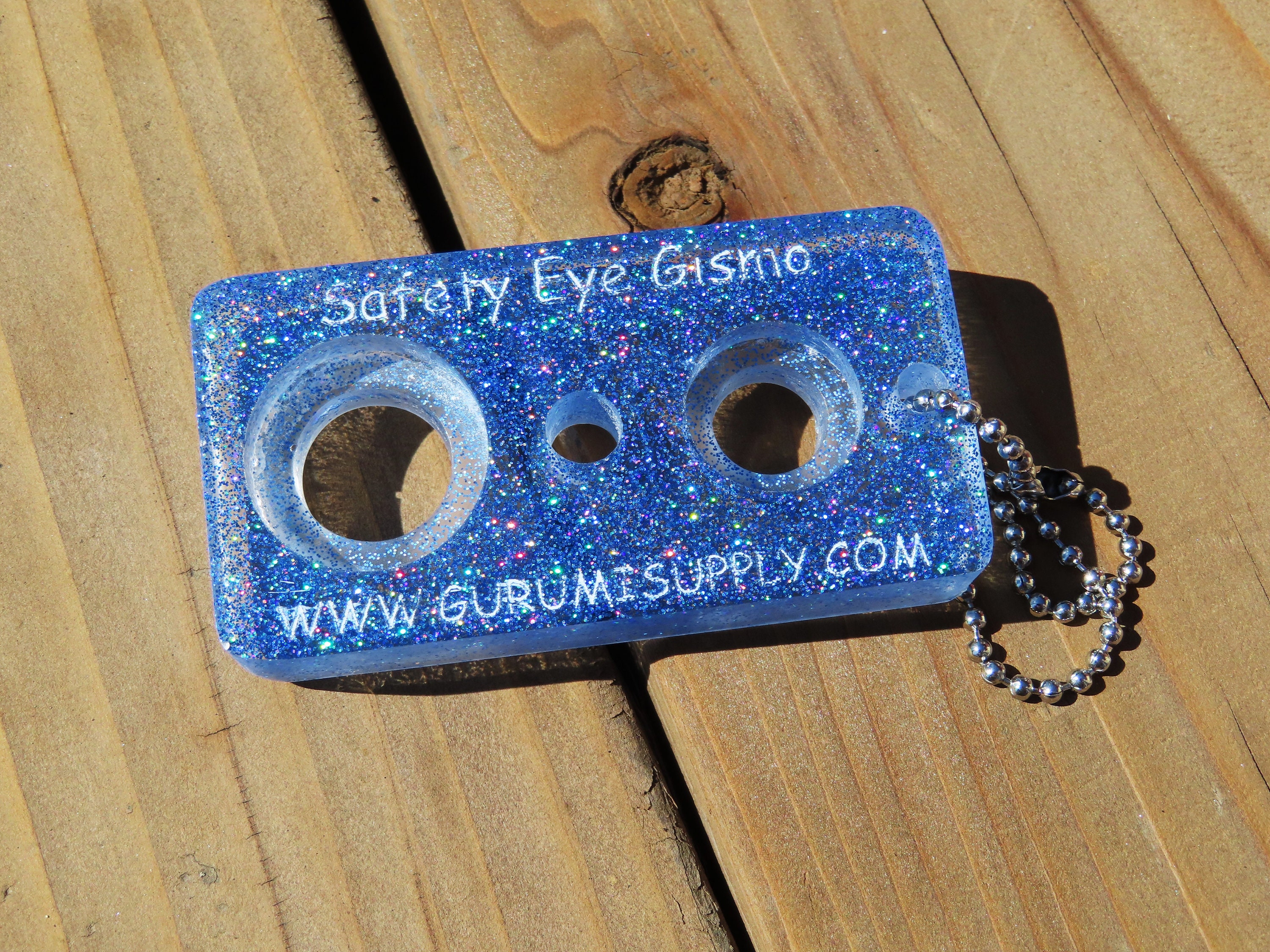 Safety Eye Gismo Holographic Blue Fine Glitter - Keychain - Safety Eye ...