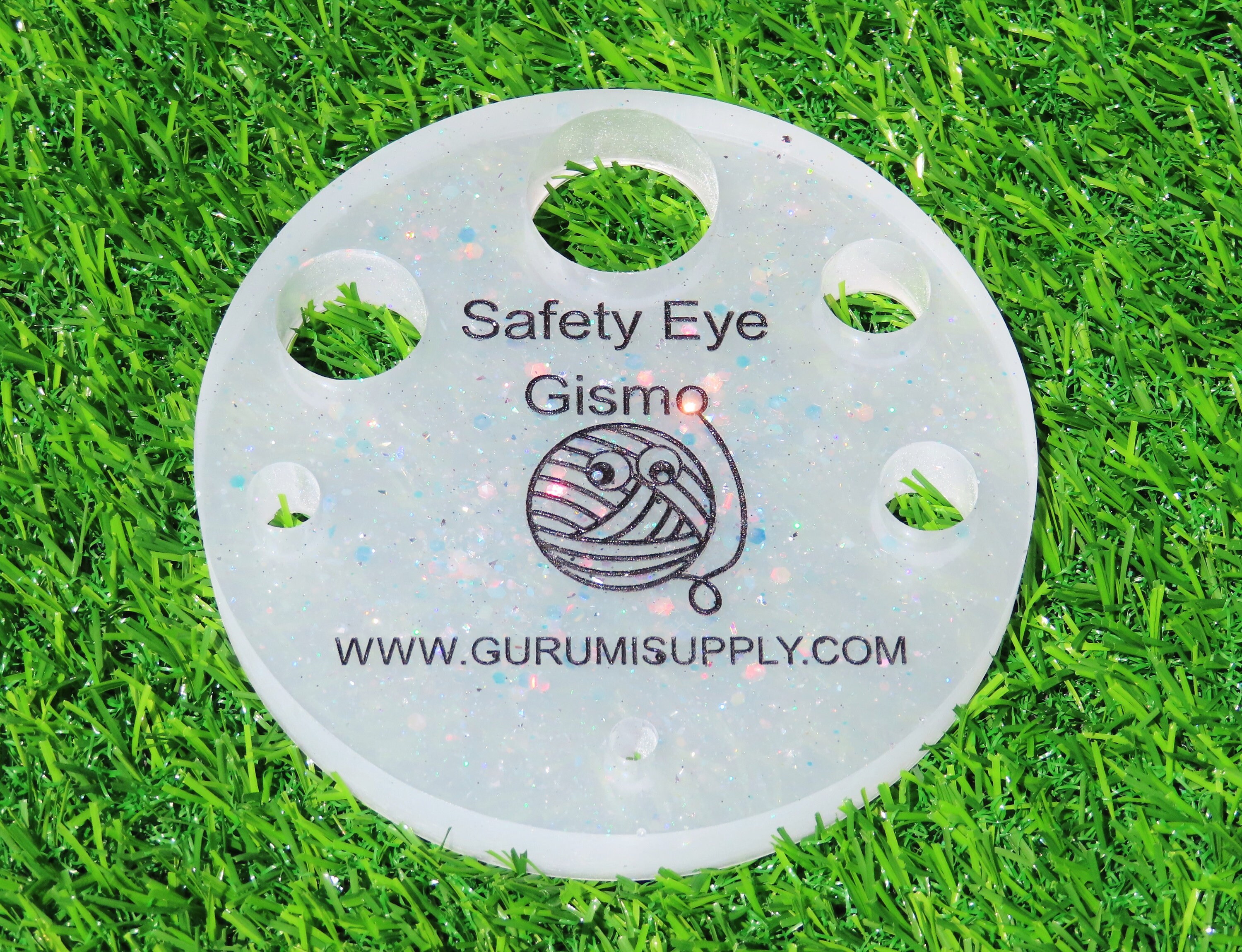 Safety Eye Gismo Coconut White with Glitter - Circle - Round - Safety ...