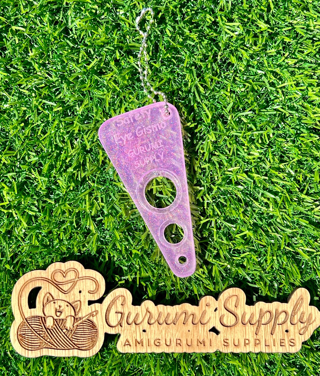 Safety Eye Gismo - Pink Glitter - Petite Size - Triangle - On-the-go ...