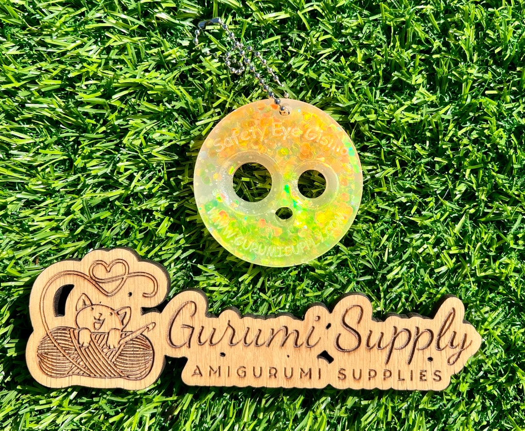 Safety Eye Gismo Duo Neon Glitter O/Y Glow On-the-go Keychain Safety ...
