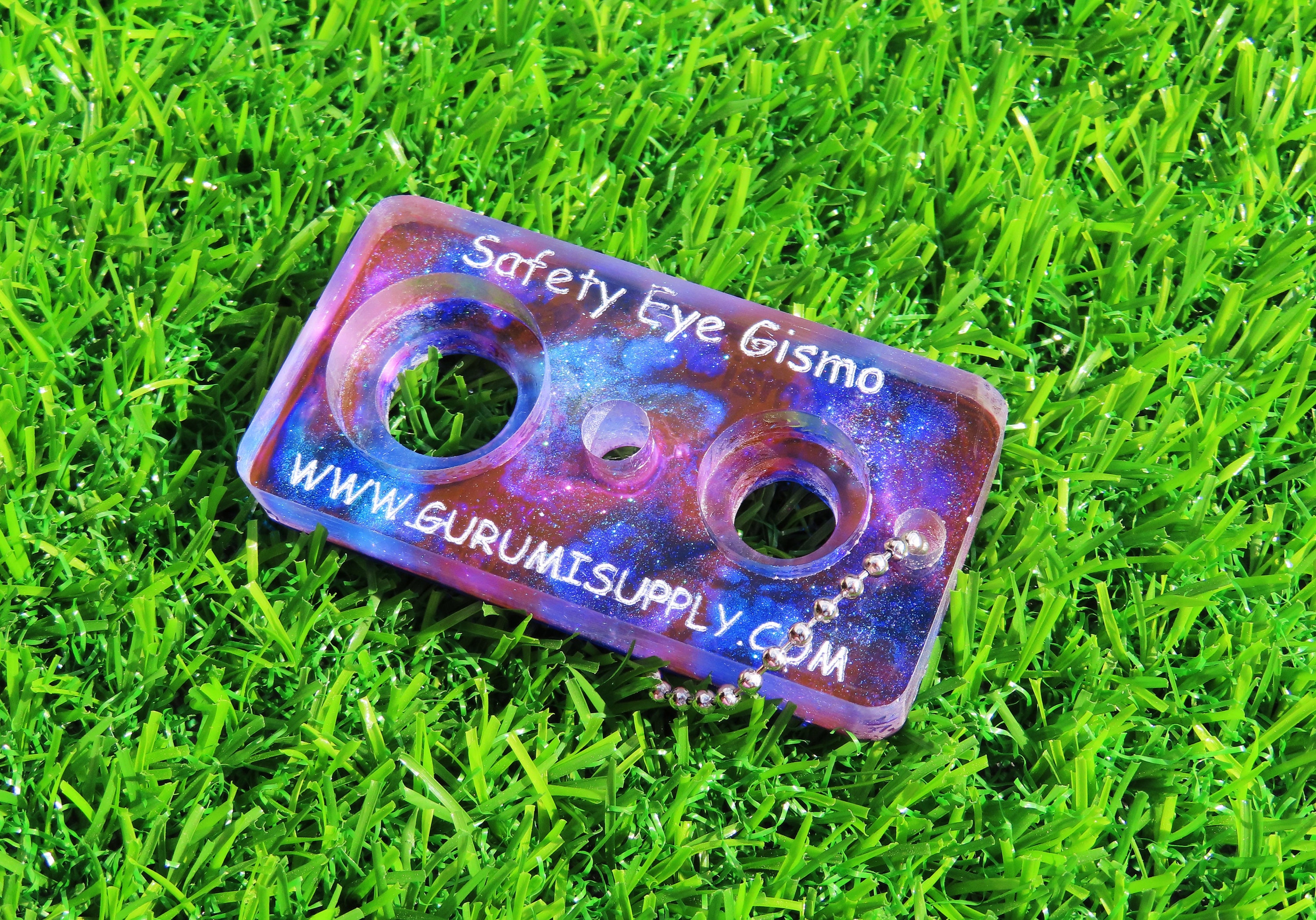 Safety Eye Gismo Purple and Blue with Sparkle - Keychain - Safety Eye ...