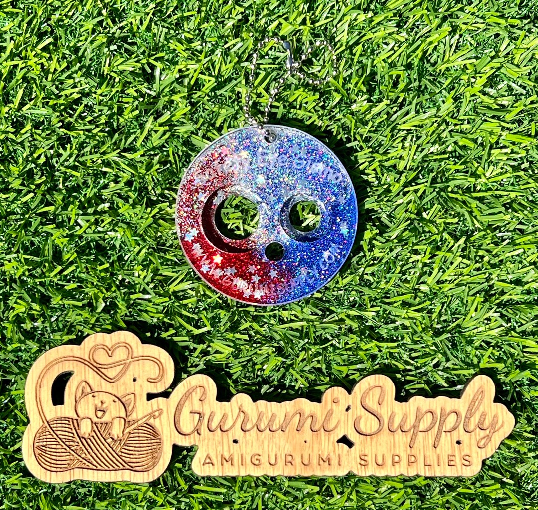Safety Eye Gismo Patriotic Glitter- Petite Size - On-the-go - Keychain ...