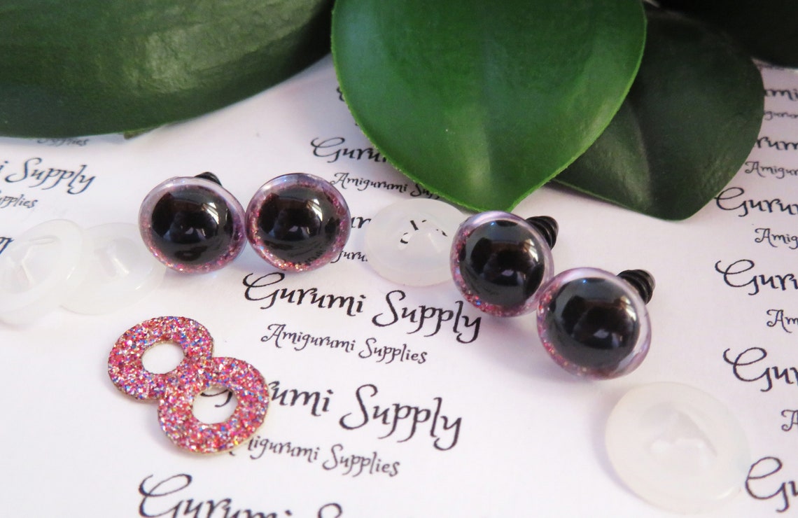 12mm Clear Round Plastic Safety Eyes With a Red Sparkle | Etsy