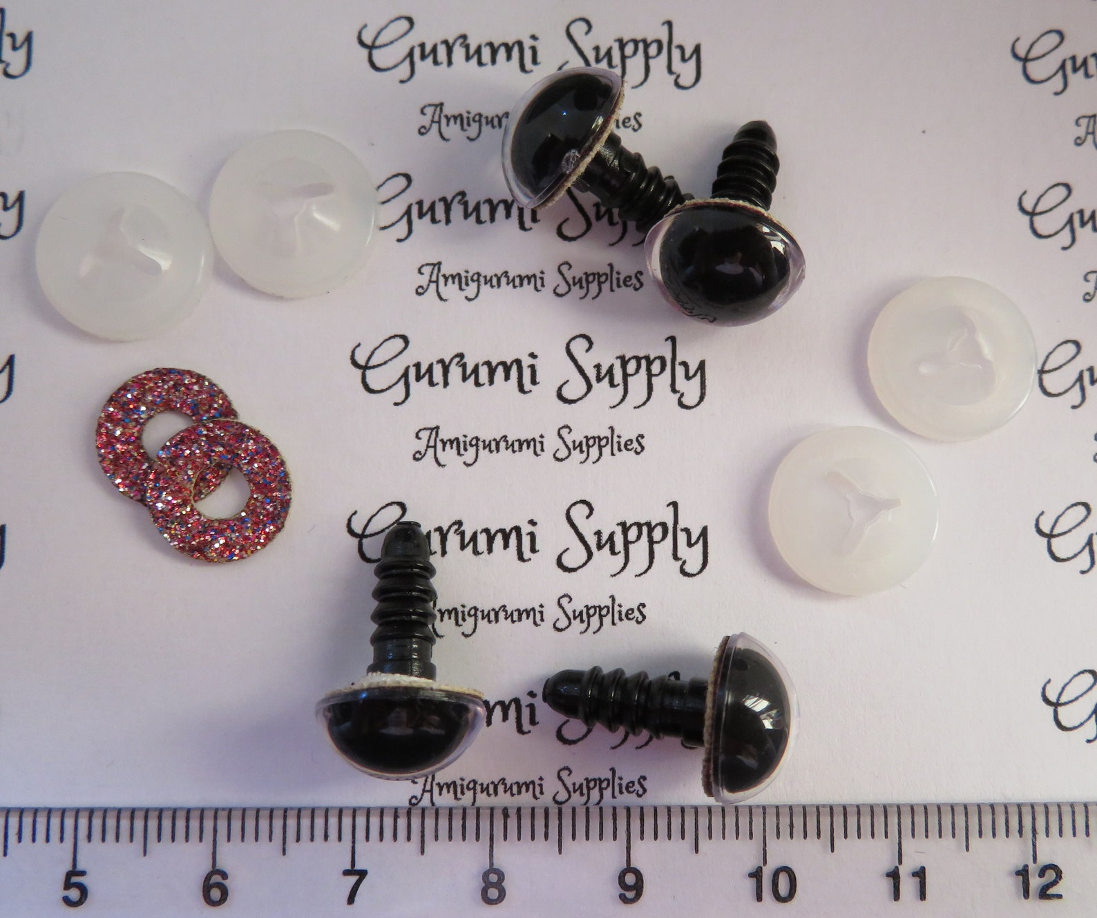 12mm Clear Round Plastic Safety Eyes With a Red Sparkle | Etsy