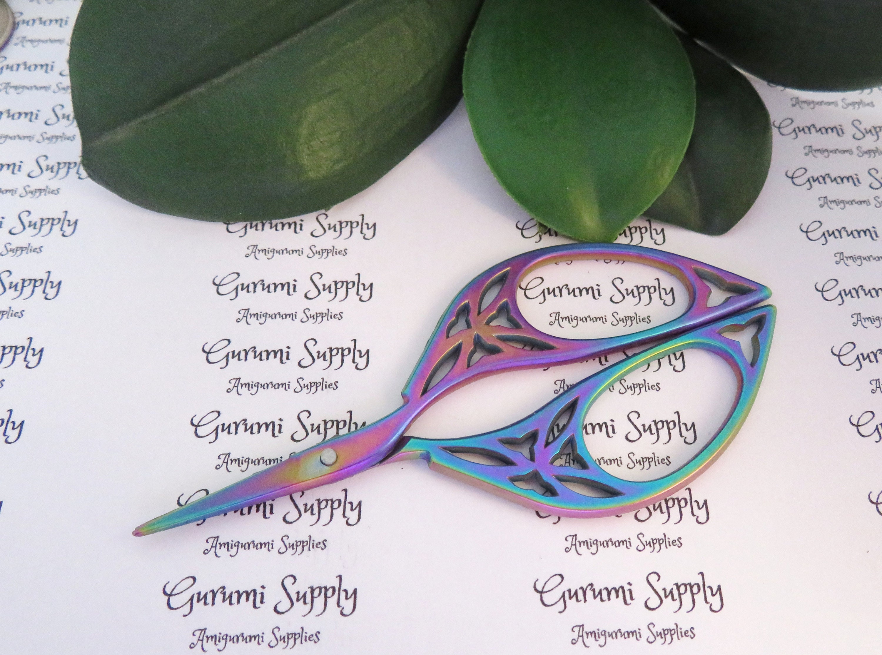 Retro Shape Scissors – Matte Rainbow Iridescent Color – Travel Size ...