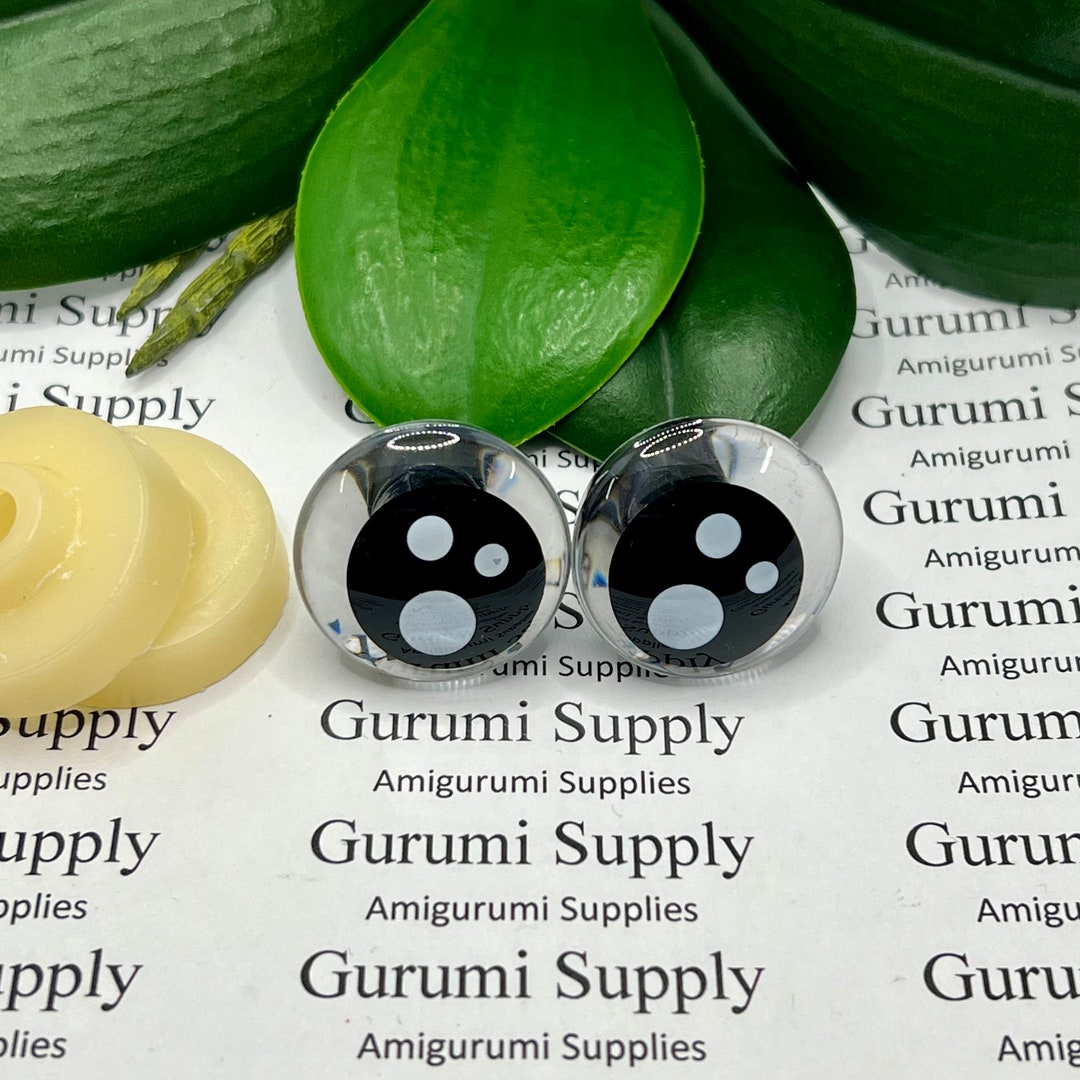 25mm Clear Iris With a Kawaii OC Pupil Trap Safety Eyes and Washers: 1 ...