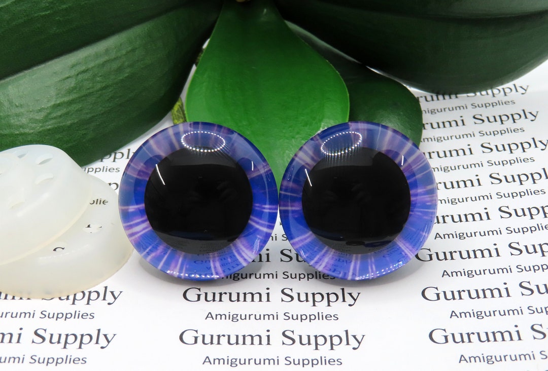 35mm Purple Iris 3D Style Trapezoid Safety Eyes and Washers: 1 Pair ...