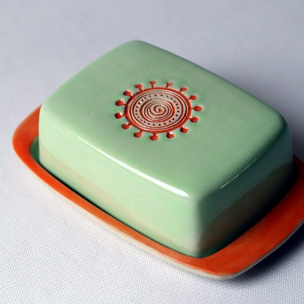 Red Butter Dish - Etsy