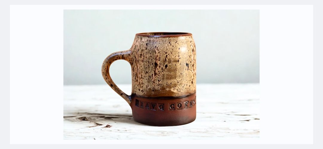 Custom Beer Stein • Personalized Mug • Hand Stamped Ceramic Tankard ...