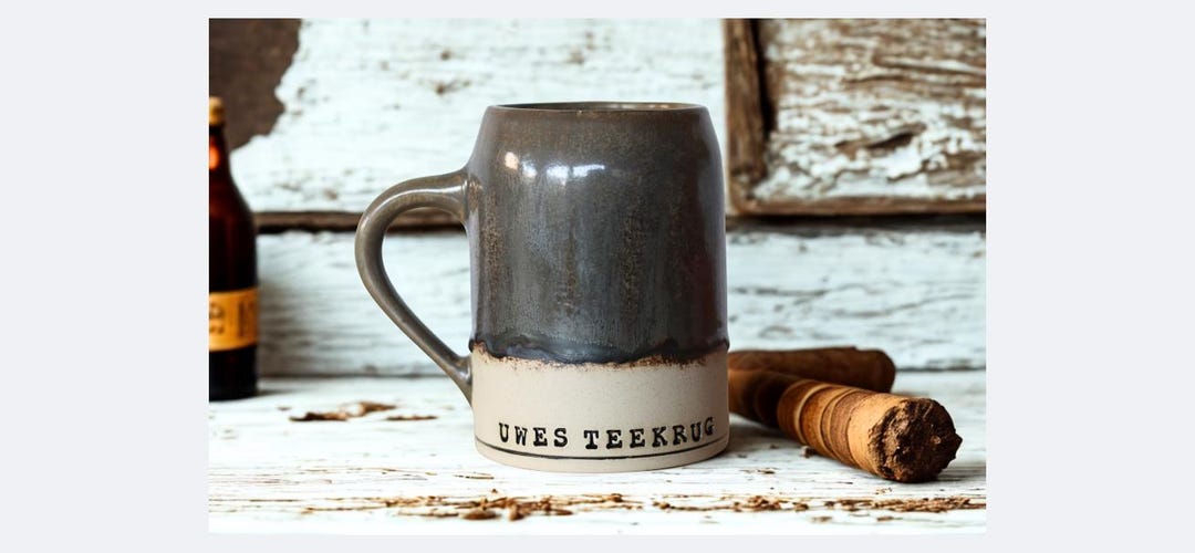 Custom Pottery Beer Tankard – Handmade Rustic Stoneware Mug ...