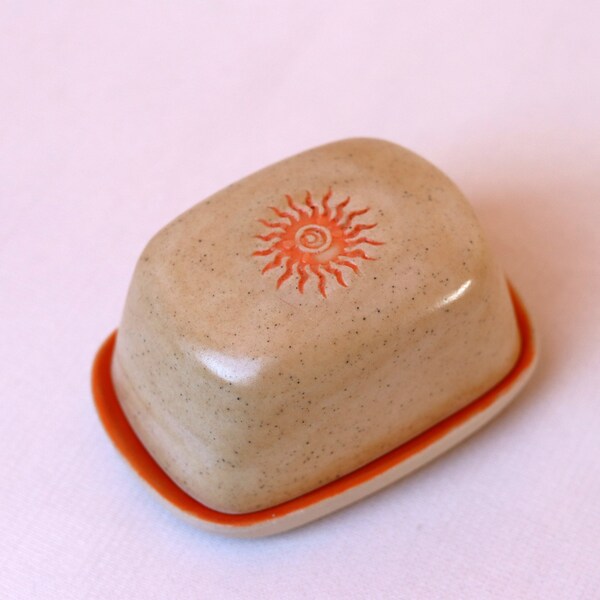 Orange Butter Dish - Etsy