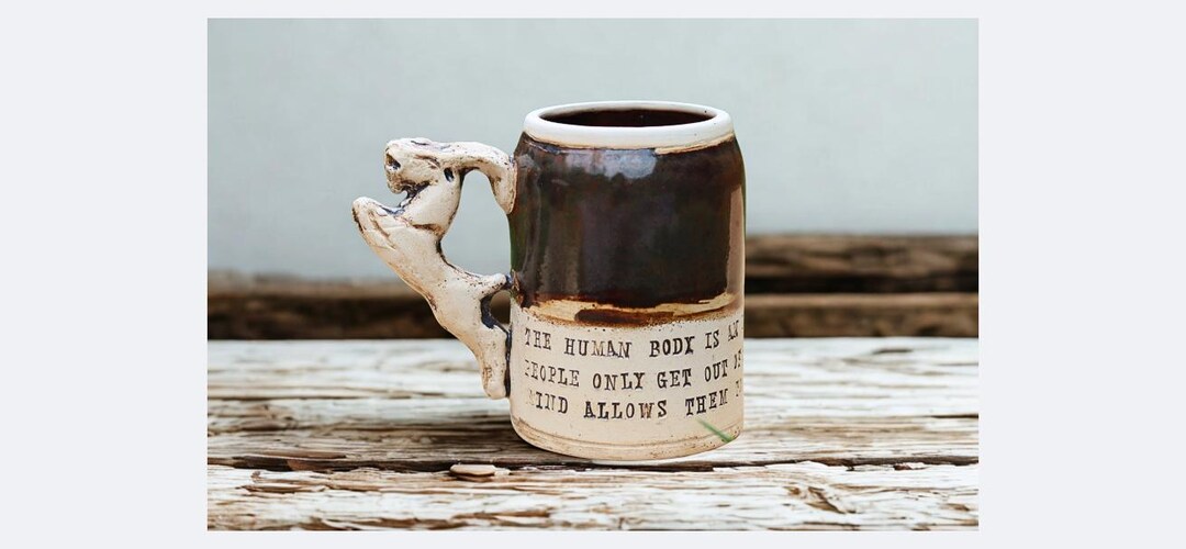 Handmade Stoneware Tankard - Personalized Beer Mug, Capricorn Gift for ...