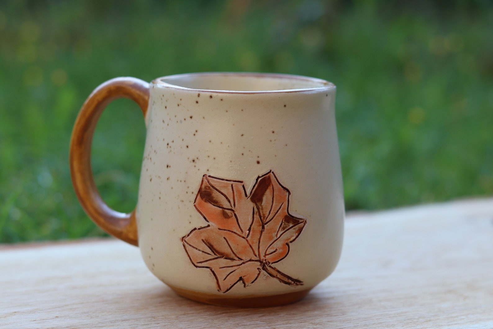 Autumn Leaves Mug Pottery Mug Ceramic Cup Handmade - Etsy