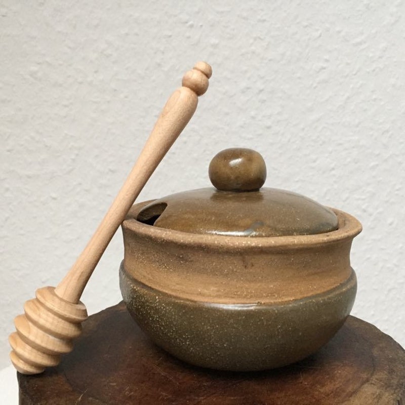 Wooden Honey Pot - Etsy